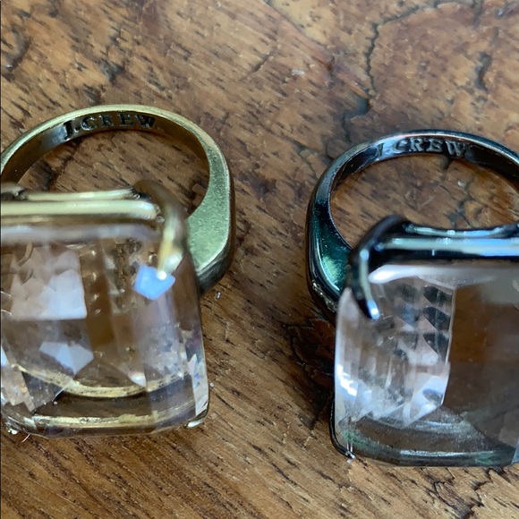 J. Crew | Jewelry | J Crew Cocktail Rings Emerald Cut Sz 8 | Poshmark
